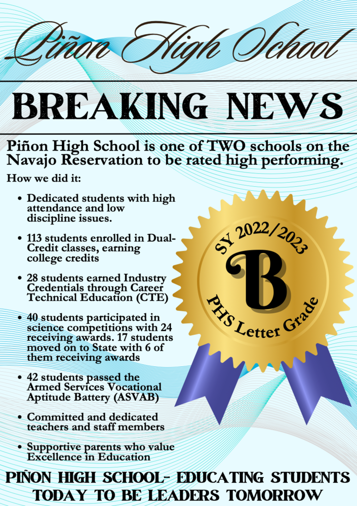 2022-2023 PHS Letter Grade | Piñon Unified School District